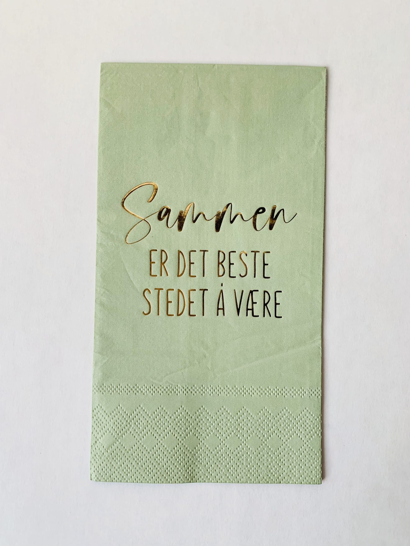 Serviett «Sammen» 33×40 cm grønn – Trend Design AS